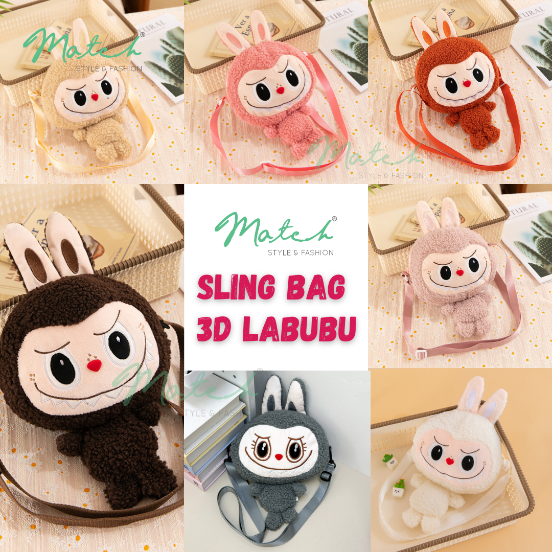 3D Labubu Bag Kids Labubu Sling Shoulder Crossbody Girls Bags Cartoon ...