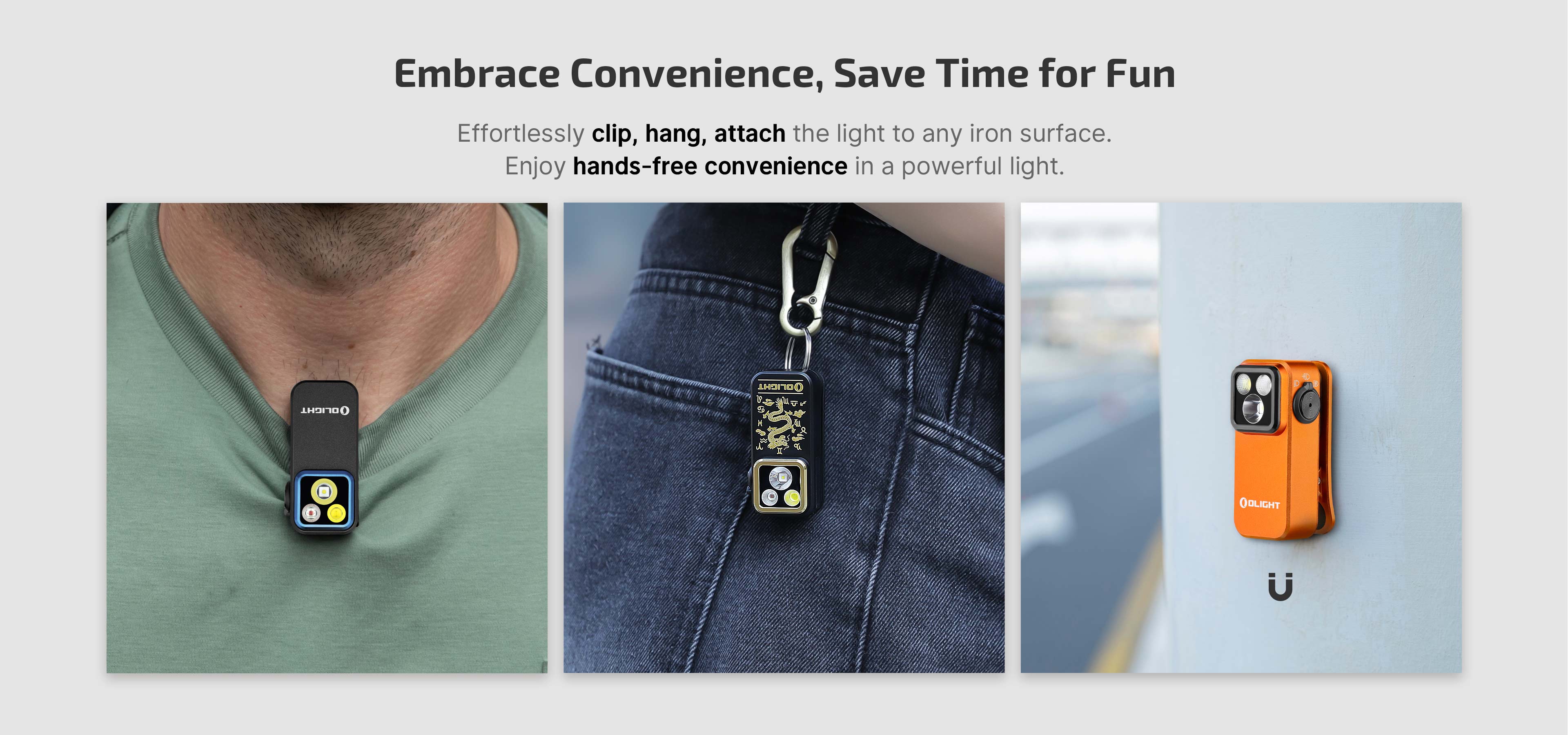 Olight Oclip Pro Clip on Flashlight with Floodlight Spotlight and Red ...