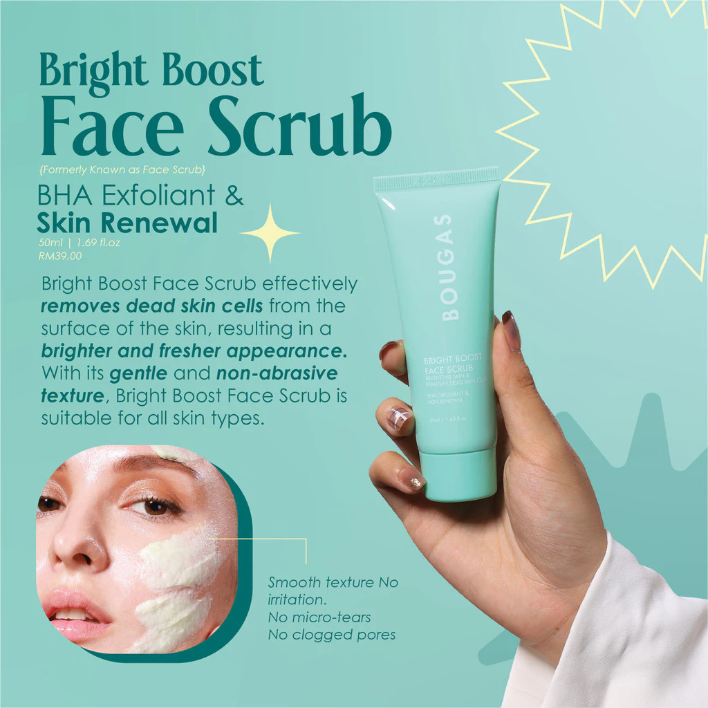 BOUGAS Advance Serum/Face Scrub/Milky Cleanser/Moisturizer/Sunscreen ...