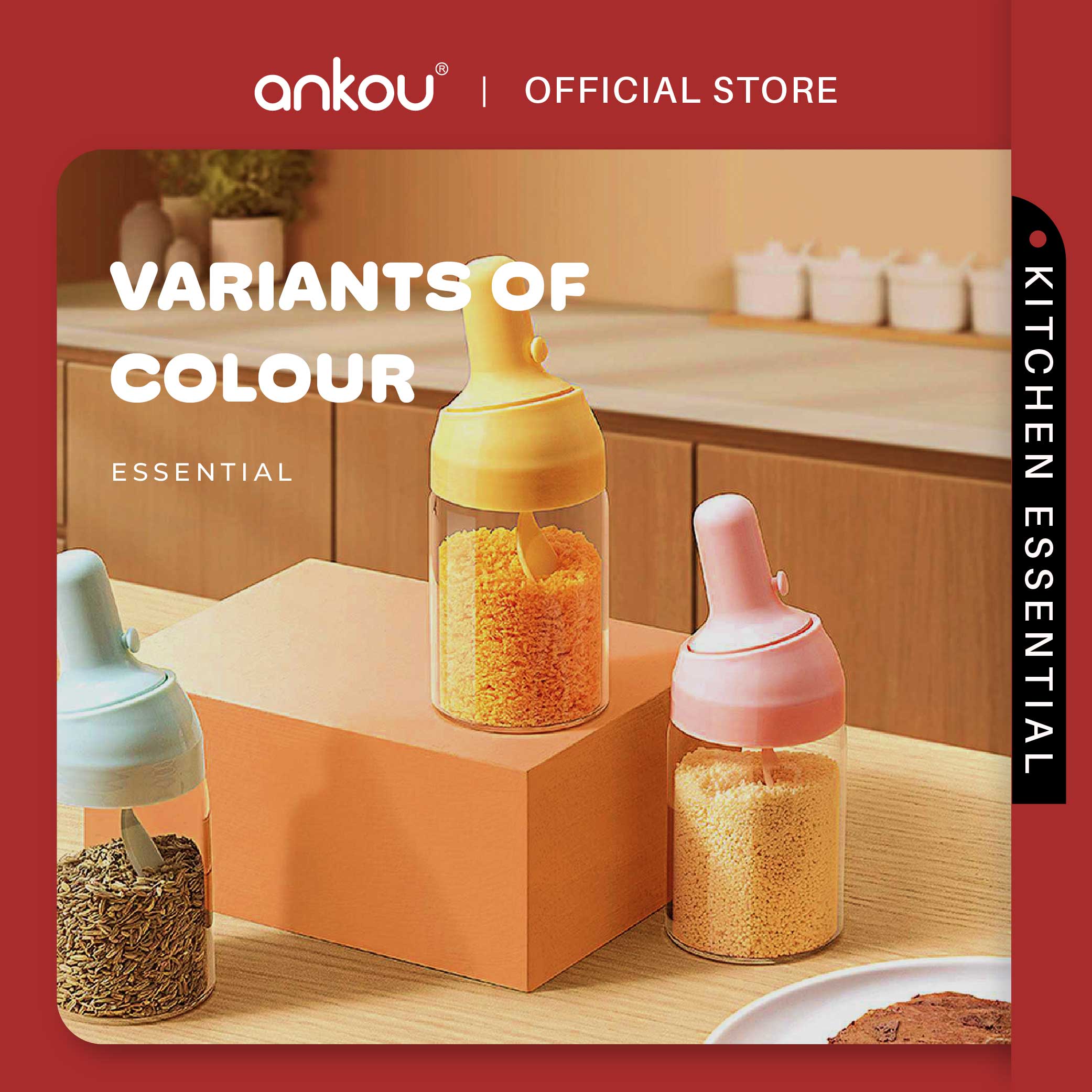 ANKOU Seasoning Container with Expandable Spoon (250ml) | Shopee Malaysia