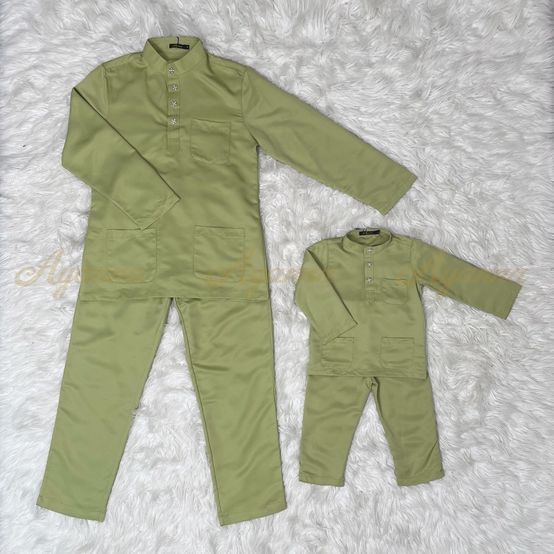 🔥BAJU TEMA SEDONDON SAGE GREEN RAYA 2025 | SEDONDON FAMILY IBU SIZE 34 ...