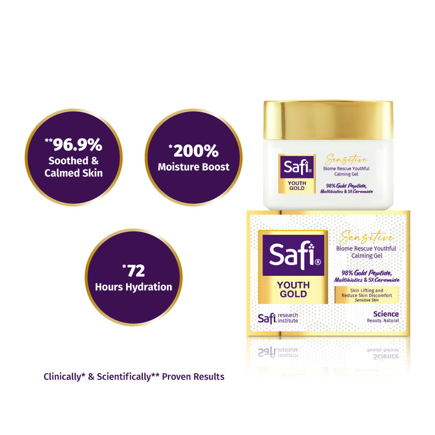 (GWP - NOT FOR SALE) SAFI Youth Gold Sensitive Skin Barrier Repair gel ...