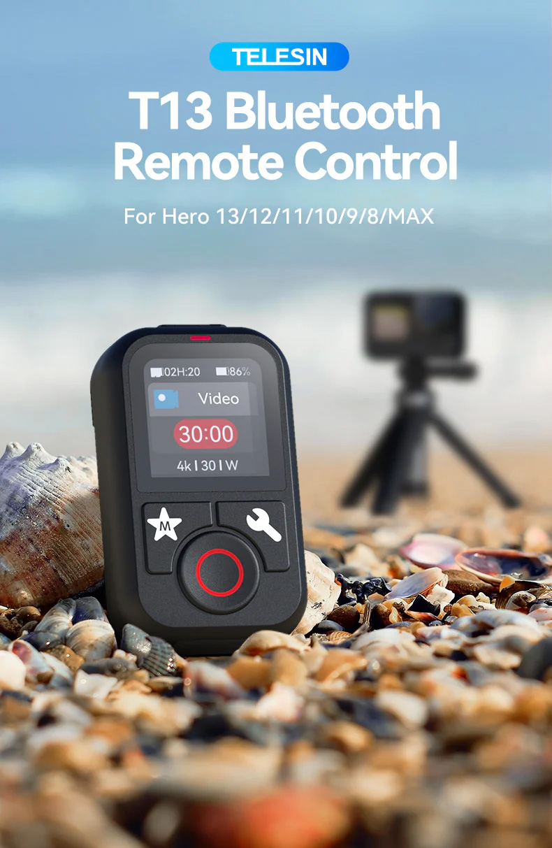 New! TELESIN S5-RMT-01-TGP Smart Wireless Remote Control Waterproof for ...