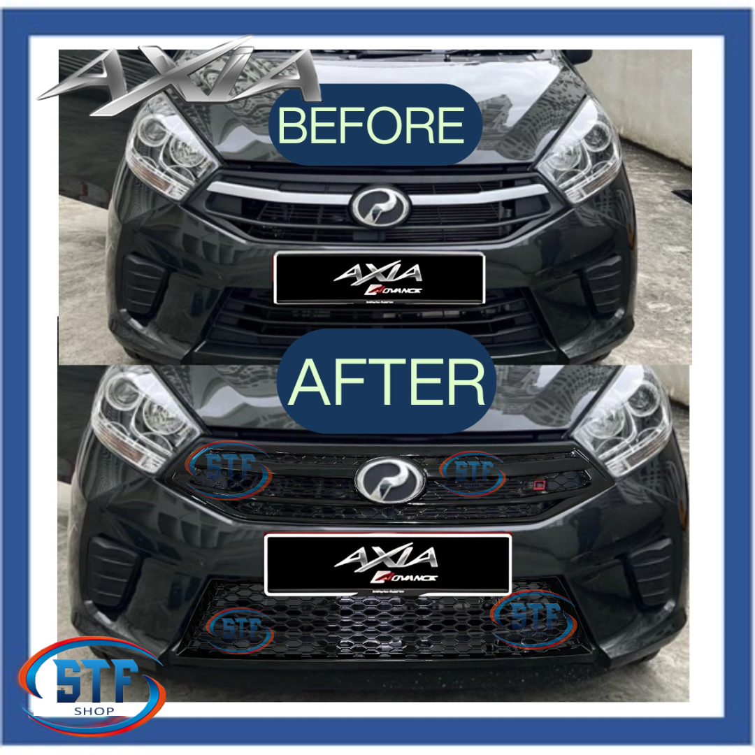 Perodua Axia AV Spec & SE Spec Only 2017-2021 Front Grill Glossy Black ...