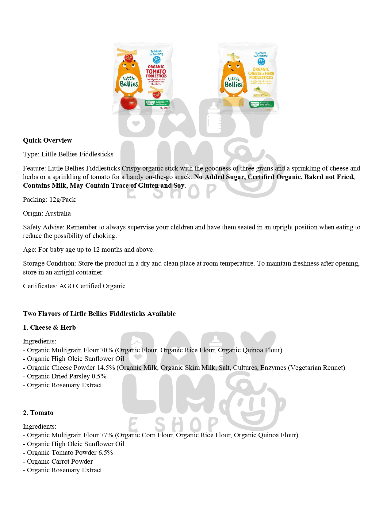 [New Packaging] Australia Little Bellies Baby Puffs Round-A-Bouts ...