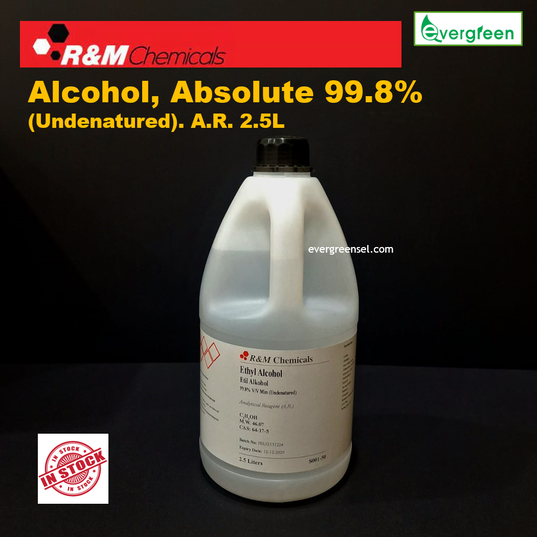 R&M Ethyl Alcohol/ Alcohol/ Ethanol, AR grade 2.5L for laboratory use | Shopee Malaysia