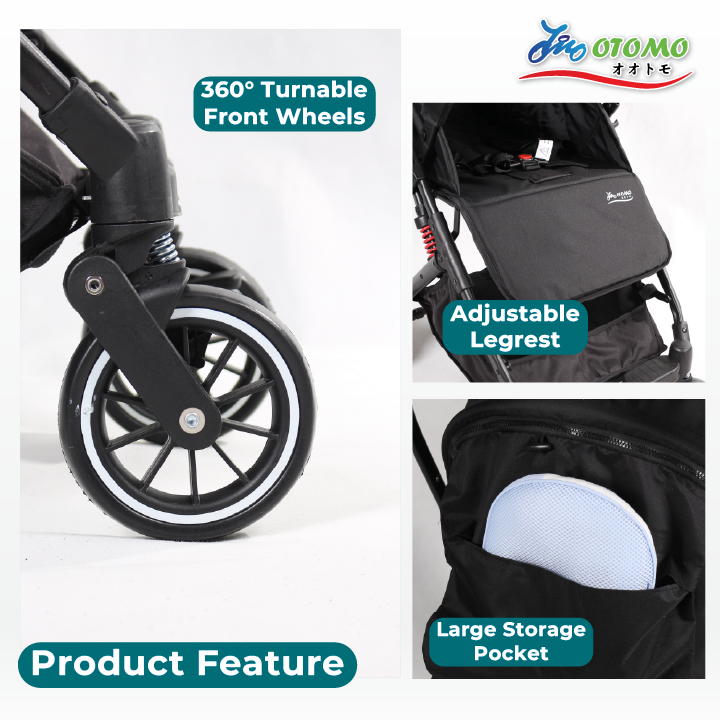 Otomo 2 Way Compact Lightweight Cabin Size Baby Stroller Lightweight ...