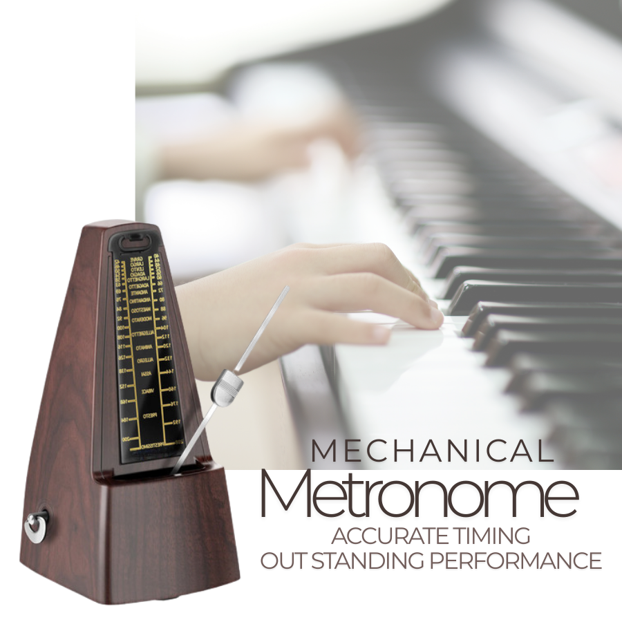 TB401 Square Wind up Mechanical Metronome Accurate Timing and Tempo for ...