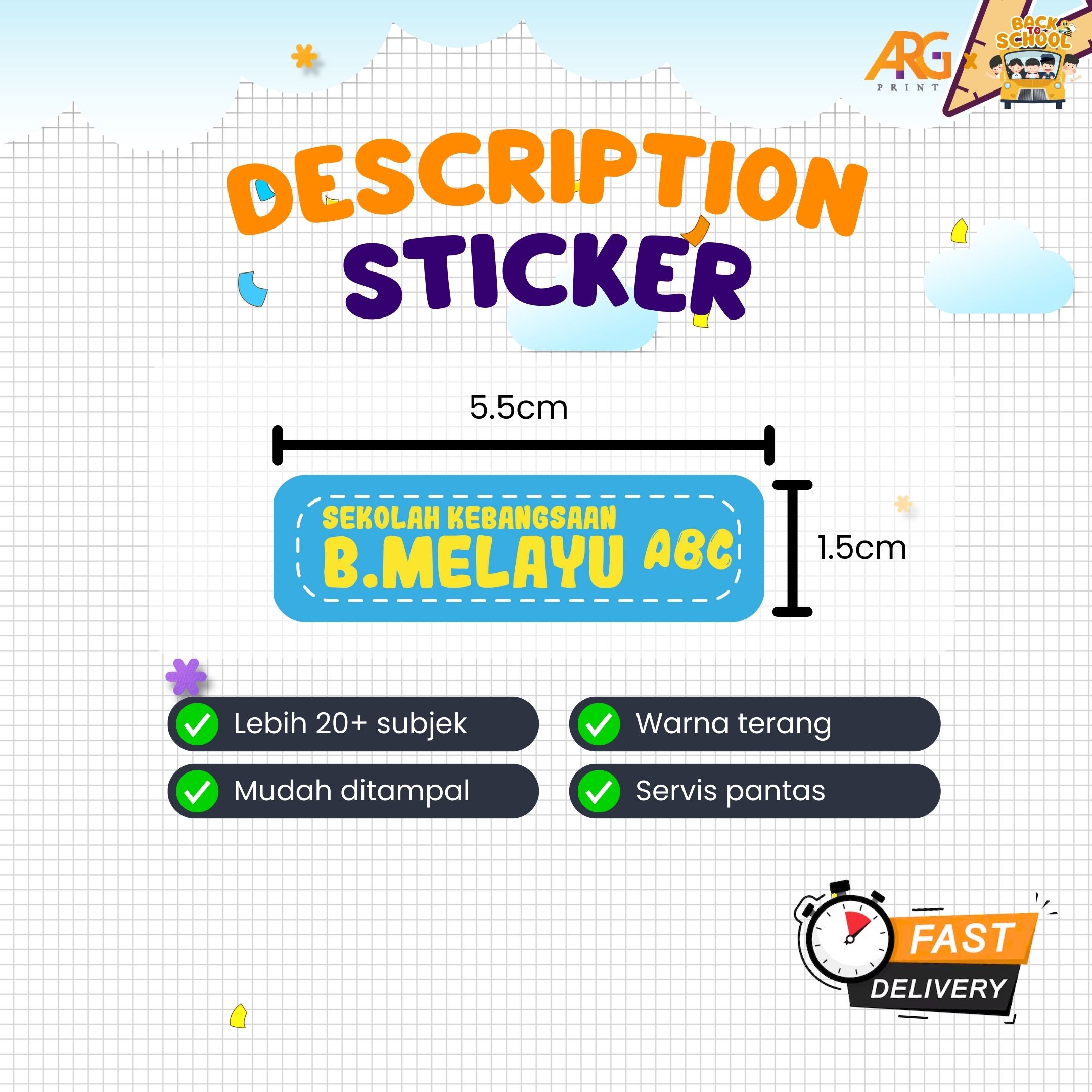 Sticker Matapelajaran Buku Sekolah (Cartoon) | Shopee Malaysia