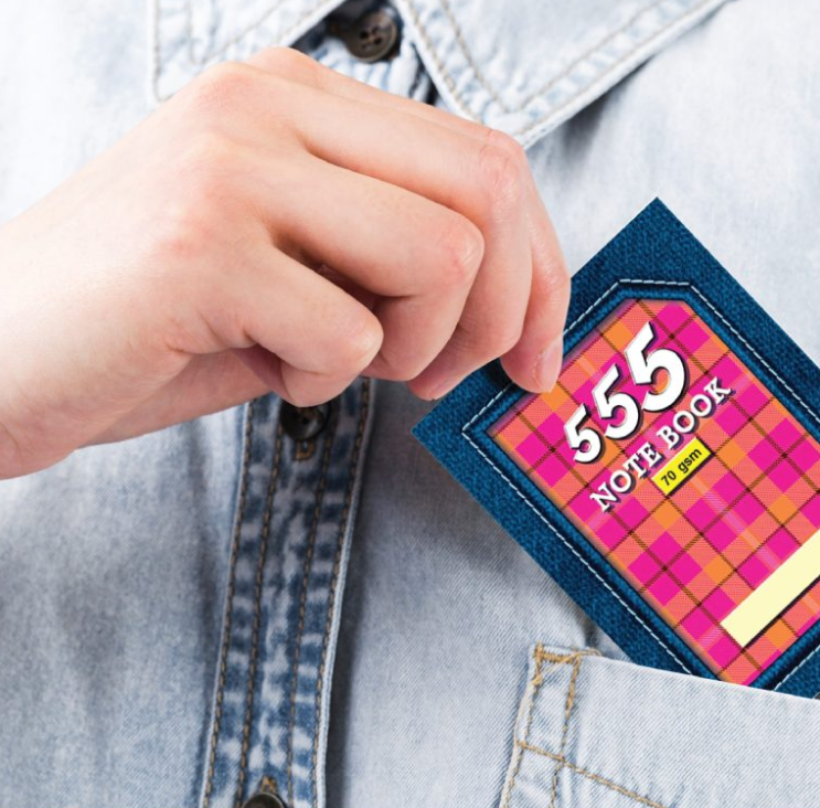 CAPTAIN 555 NOTEBOOK 60PAGES | BUKU NOTA 555 | POCKET NOTEBOOK | BUKU ...