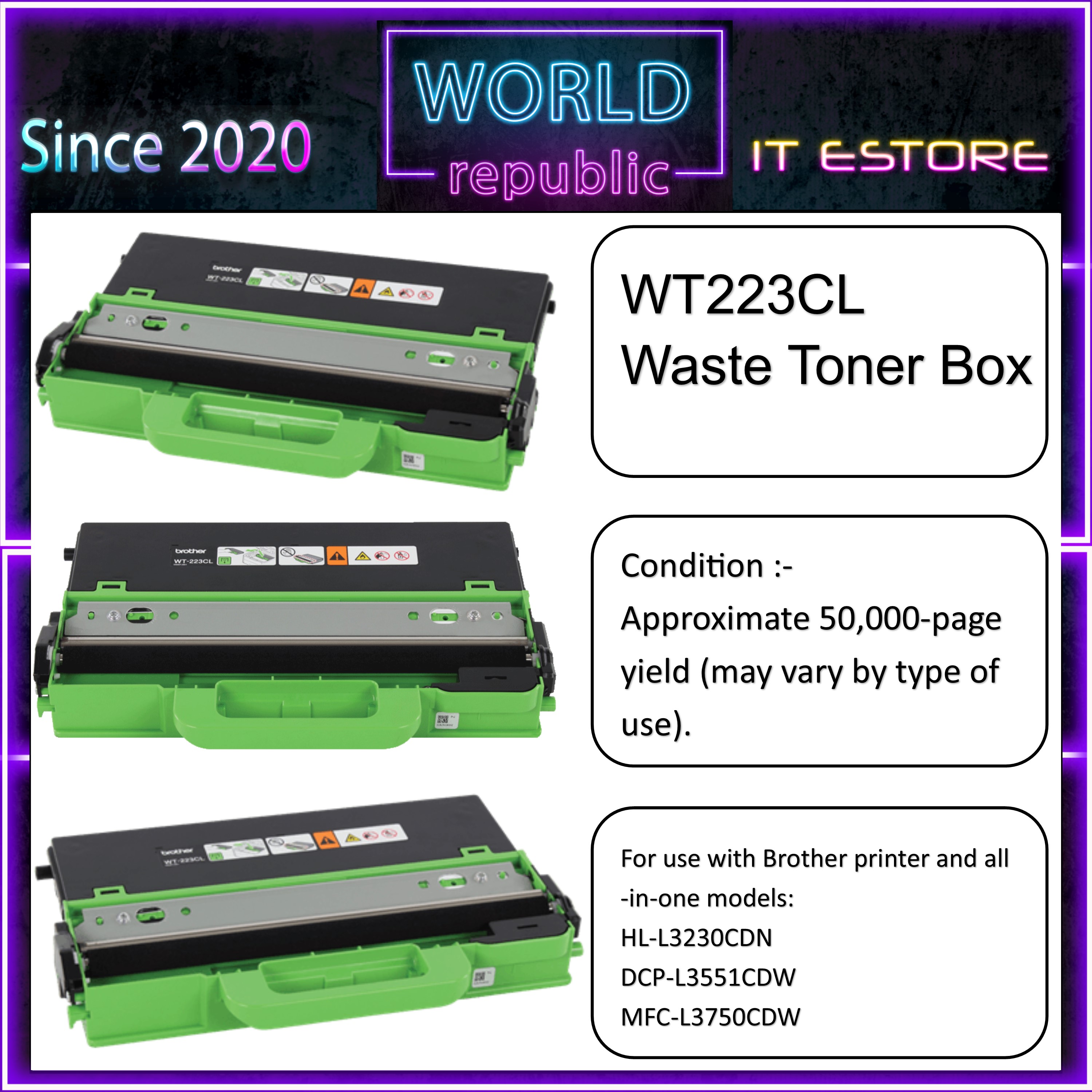 Brother original genuine waste toner box unit - WT223CL WT229CL ...