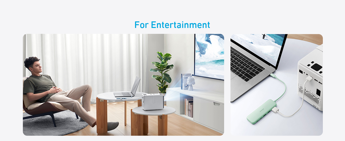 Anker 332 USB-C Hub 5 In 1 Adapter with Type C to HDMI/USB-C Port/2 USB ...