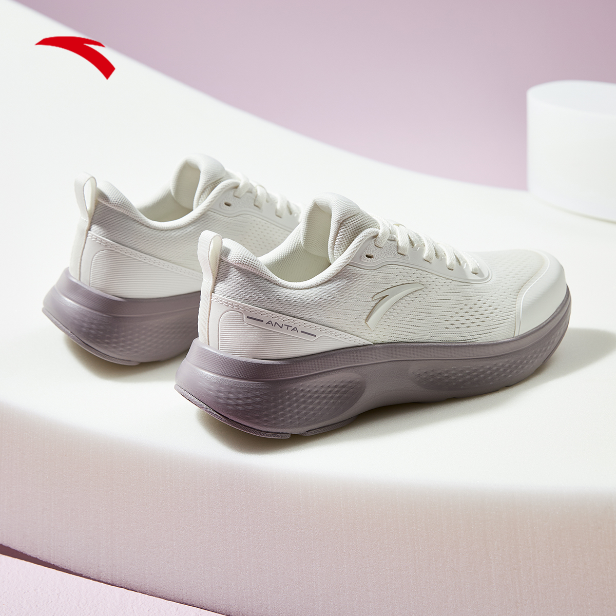 ANTA Women Basic Walking Cross Training 1224D7792-2 -White/Grey (Kasut ...