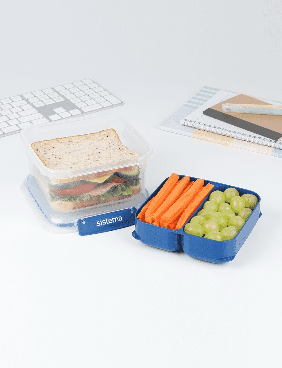 Sistema 1.15L Square Stax TO GO Food Storage - Leakproof Lunch & Snack ...