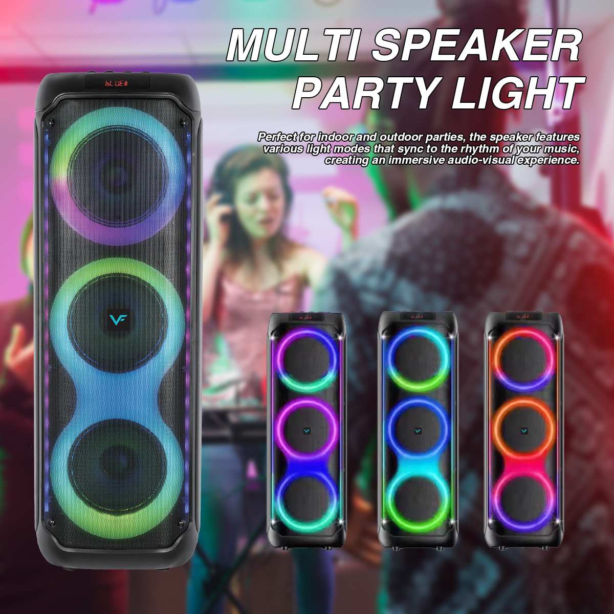 Vinnfer VF Tango 700 WMB 400W Bluetooth Karaoke Wireless microphone ...