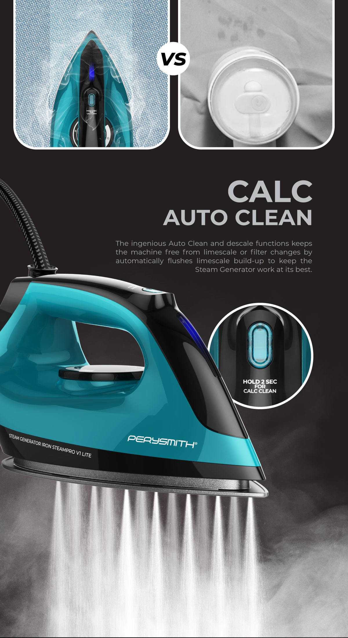 PerySmith Steam Generator Iron SteamPro Series V1 Lite | Shopee Malaysia