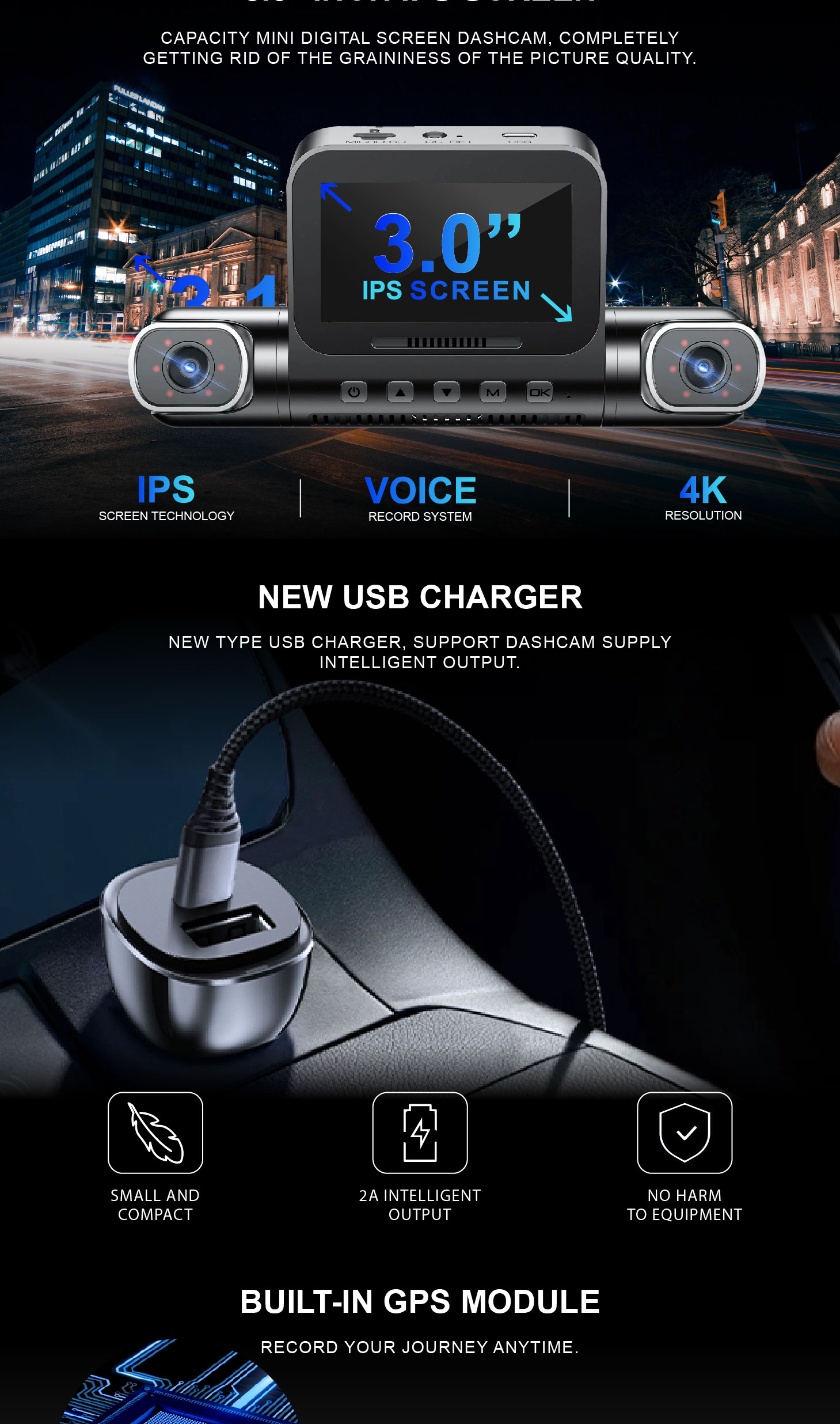 Azdome M660 4K Ultra HD 4-Channel Front & Rear & Left & Right Dash Cam ...