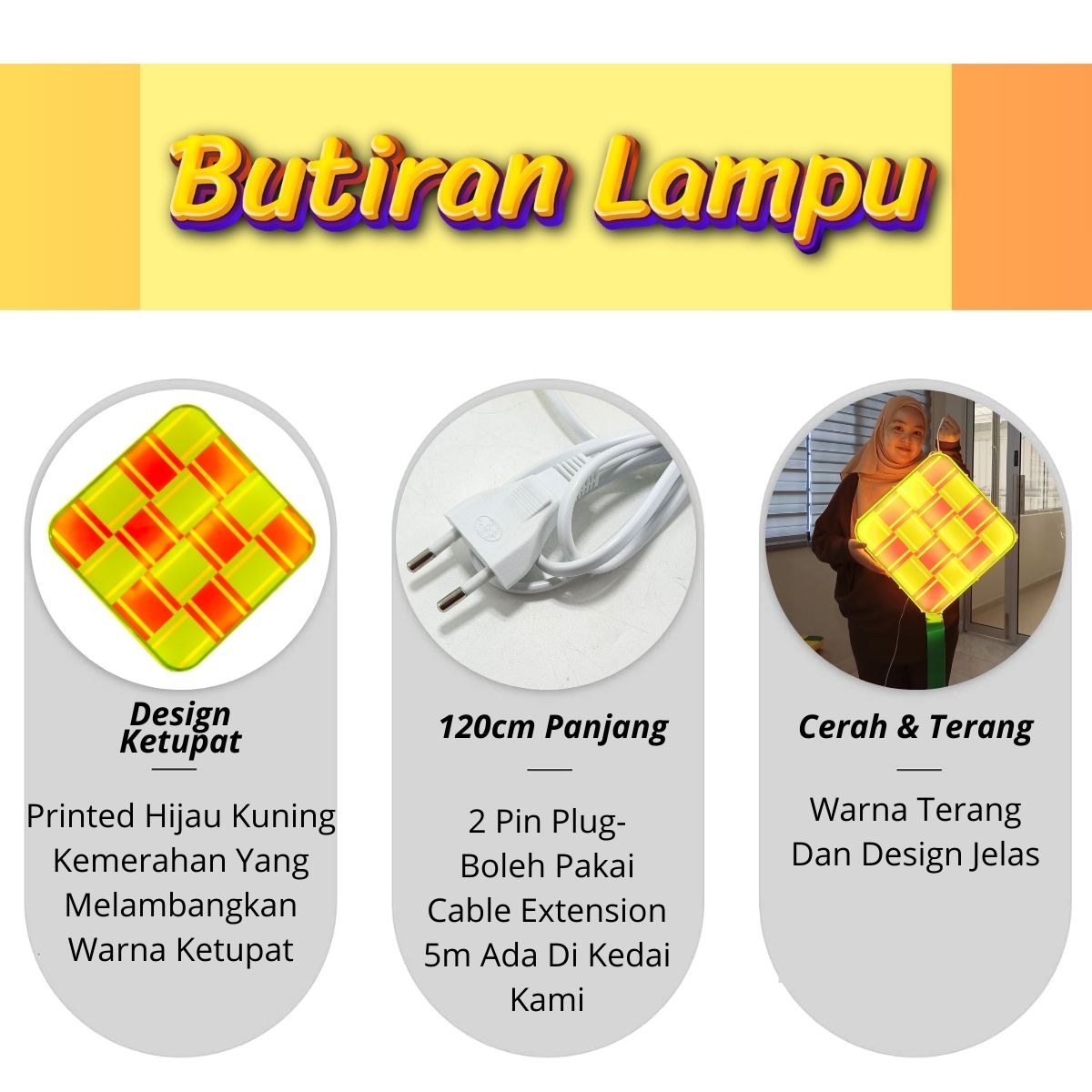 2025 Lampu Ketupat Besar Warna Warni Lampu Liplap Lampu Raya Aidilfitri ...