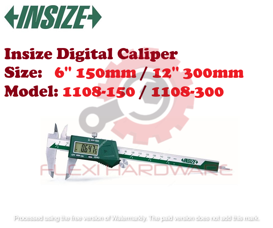INSIZE Digital Caliper Measuring Tool 1108-150 / 1108-200 / 1108-300 数码卡尺 150mm 200mm 300mm ...