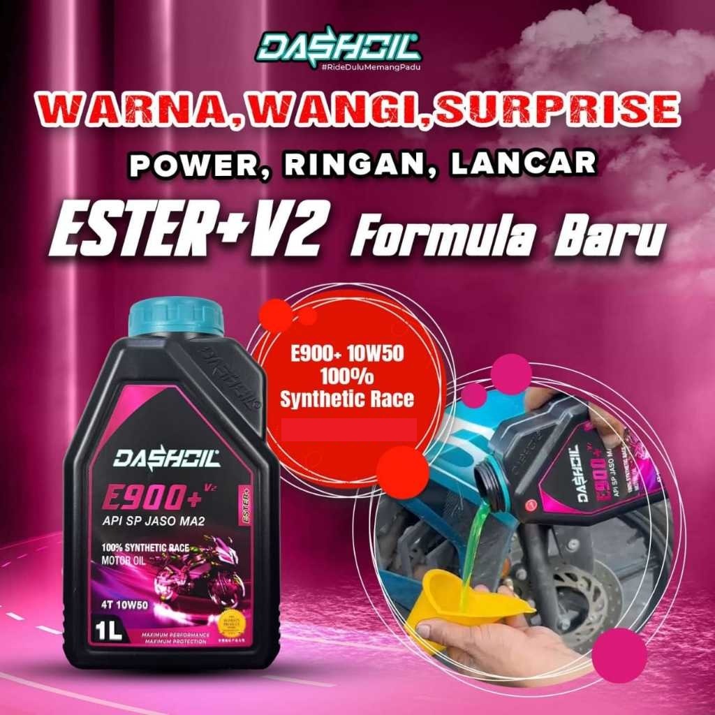 DashOil Ester+ E900+ V2 4T 10w50 1L Fully Synthetic SP Motorcycle ...