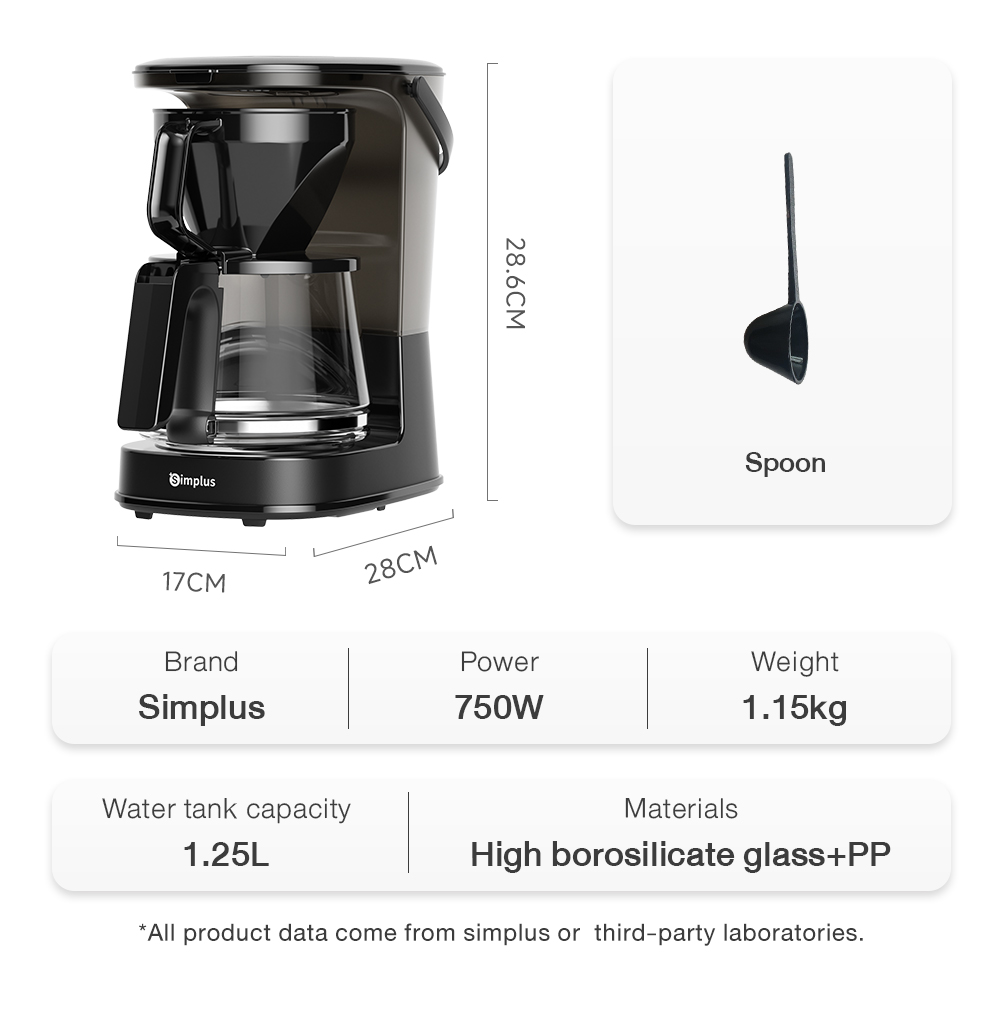 【Simplus Series 】Drip Coffee Maker Mesin Kopi Multifunctional Dual-Use for Coffee &Tea Brewing ...