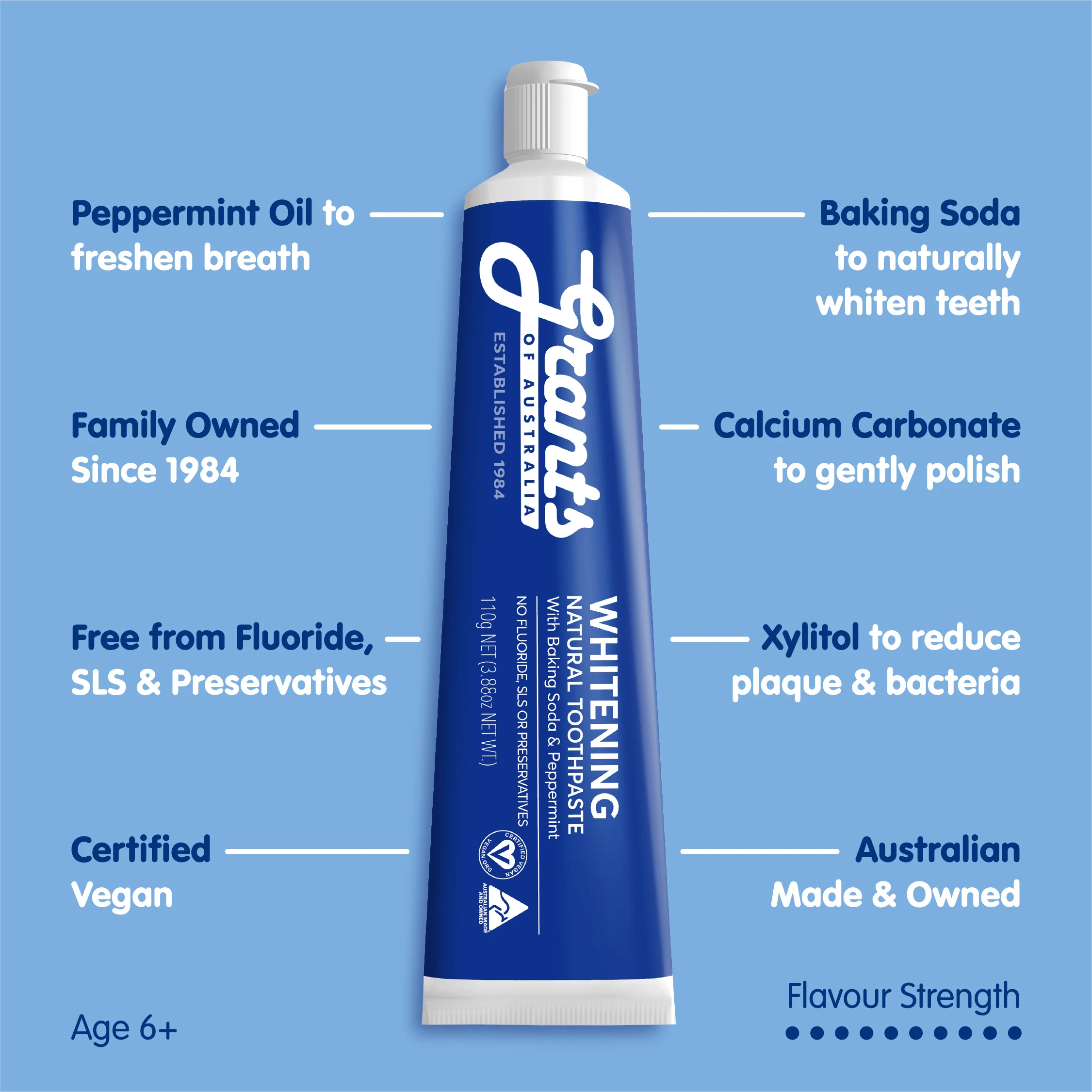 Grants of Australia Natural Whitening Toothpaste with Baking Soda ...