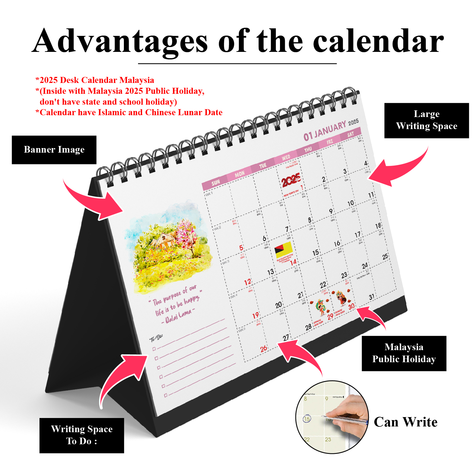 2025 Desk Calendar Planner | Table Calendar | A5 Size | READY STOCK ...