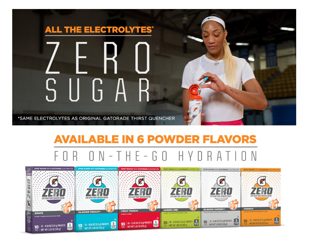 Gatorade G Zero Powder 10 Sachets per box | Fruit Punch / Grape ...