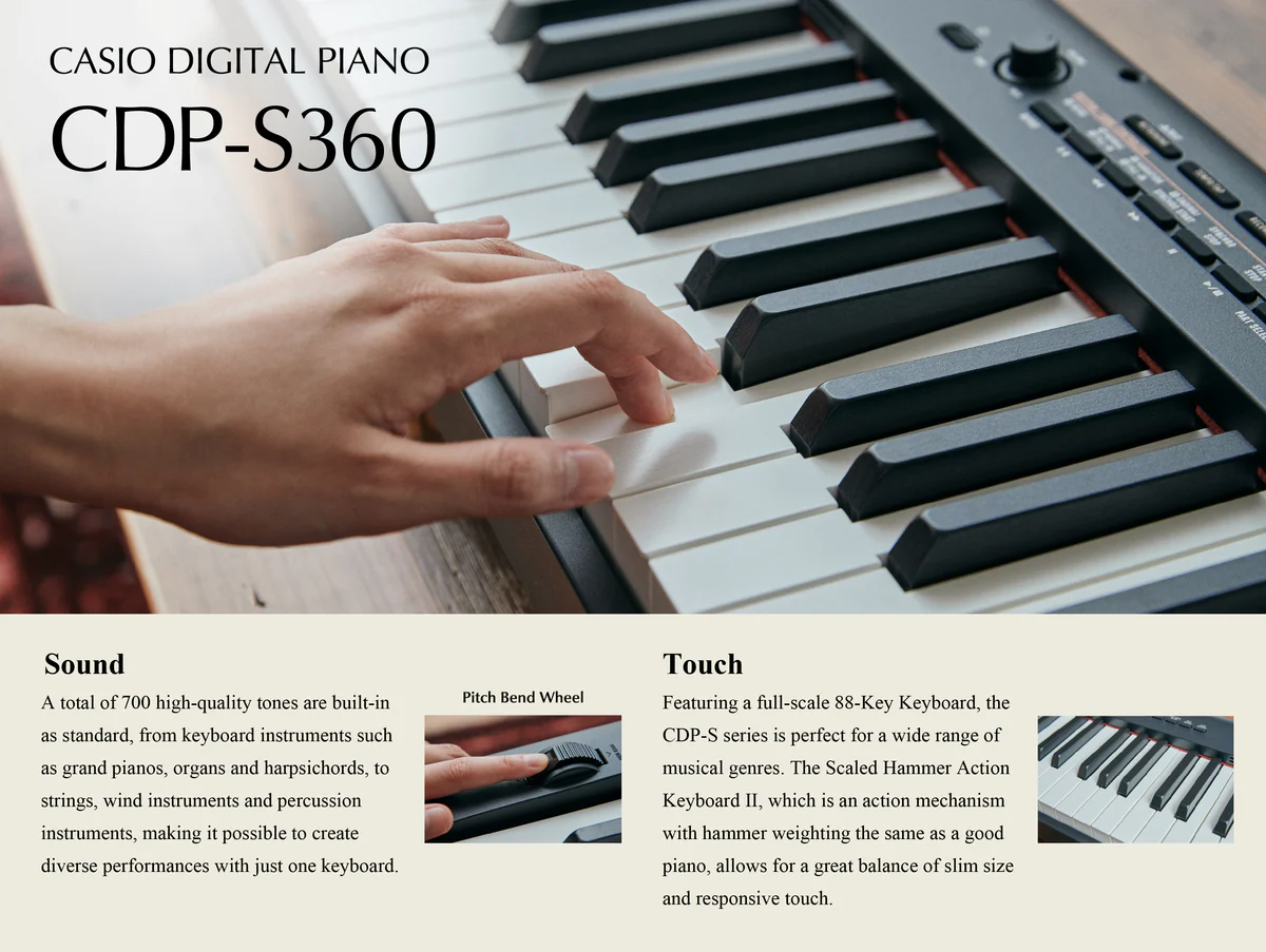 Casio CDP-S360 88-key Compact Digital Piano | Shopee Malaysia