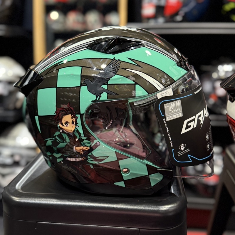 GRACSHAW G535 Gennex Helmet Demon Slayer Kimetsu No YAIBA Kyojuro ...