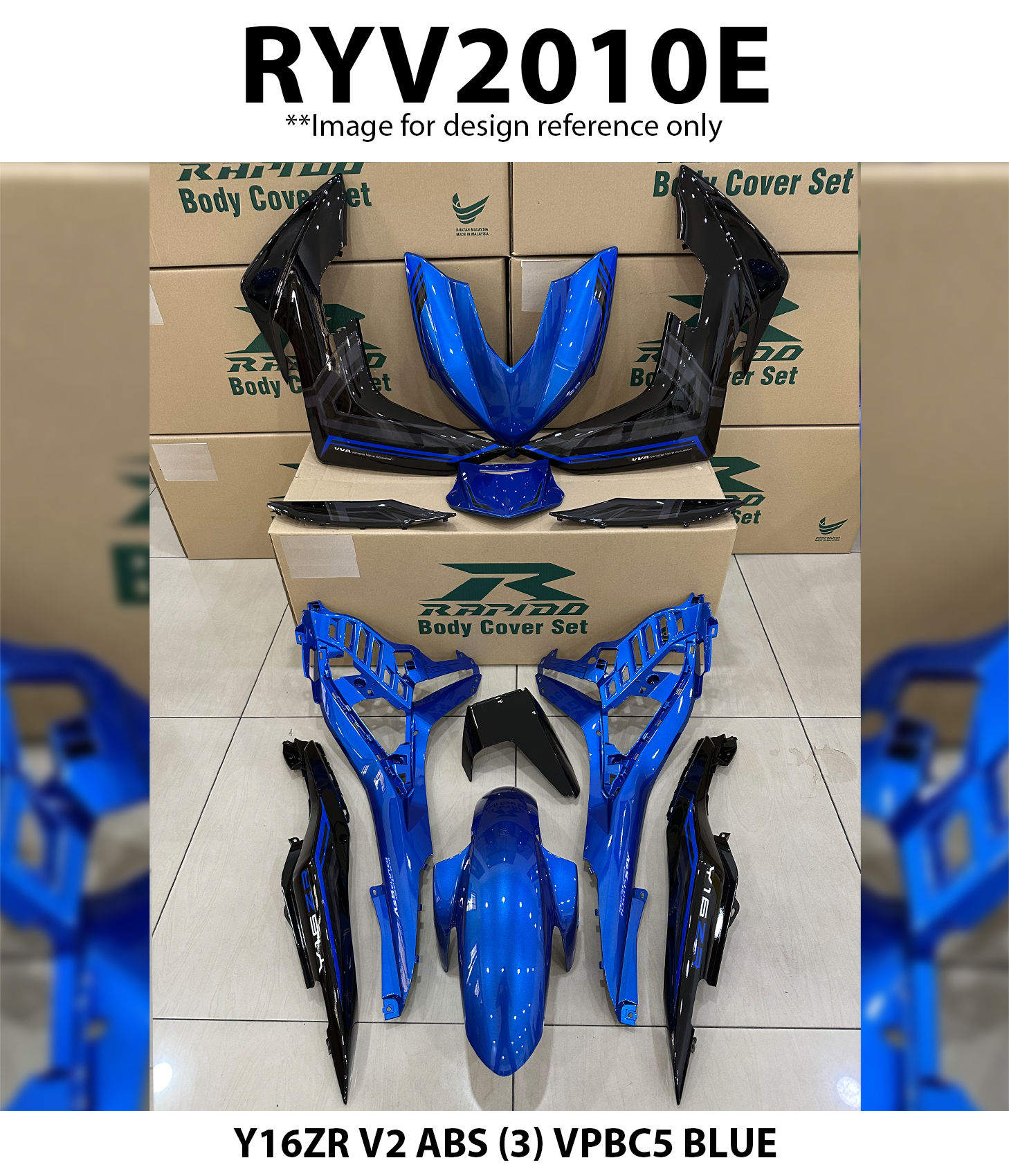 YAMAHA Y16 Y16zr V2 Abs (3) VPBC5 Blue Cover Set RAPIDO Coverset ...