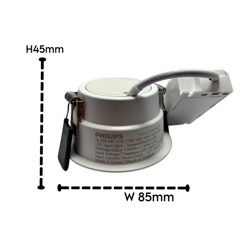 PHILIPS BECKEN EYEBALL DOWNLIGHT RECESSED DL260/7W/11W-SL260/7W/7.5W ...