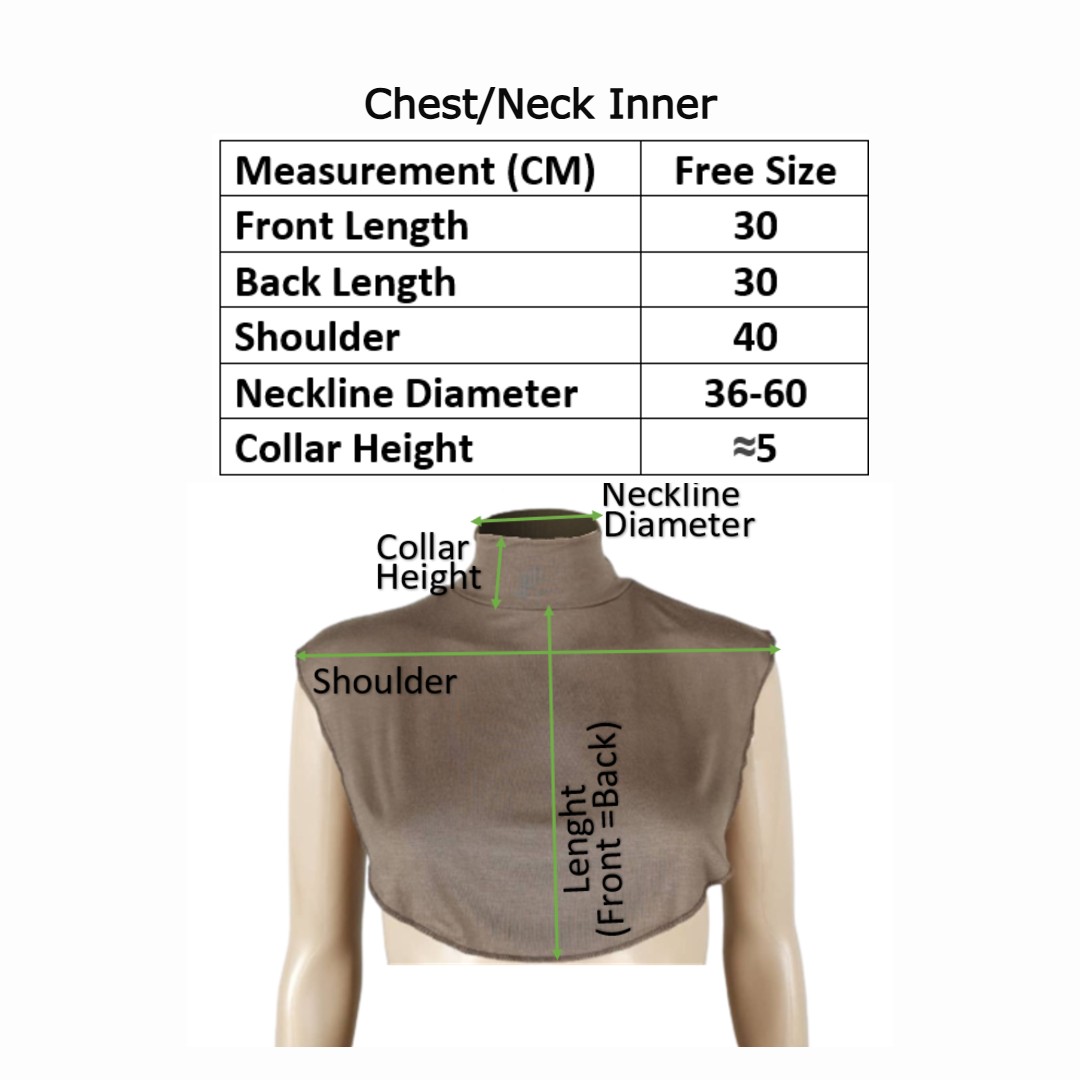 High Neck Inner Leher Dada Bahu Women Turtleneck Half Inner Tutup Leher ...