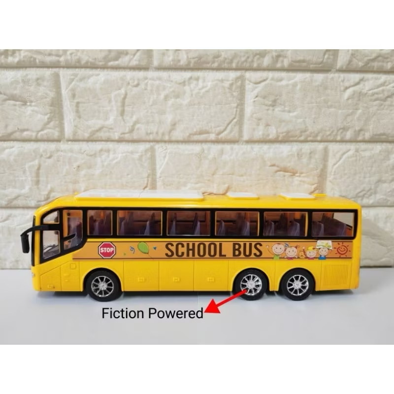 Kids Big Size School Bus Vehicle Pretend Toy Playset Mainan Bas Sekolah ...