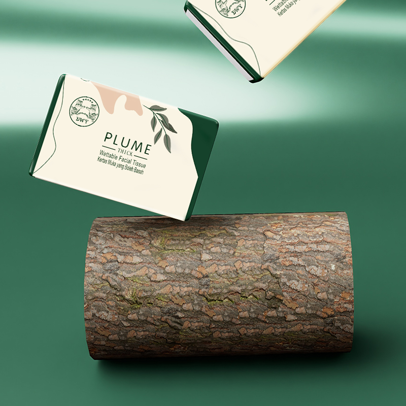 DWY 5 Ply Natural Wood Pulp Thickened Large Soft Facial Tissue High ...