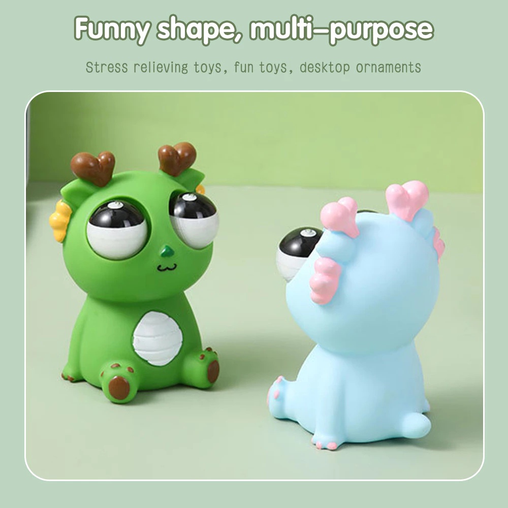 Cartoon Squishy Toys Burst Eye Dragon Squishy Slow Rising Cute Kids ...