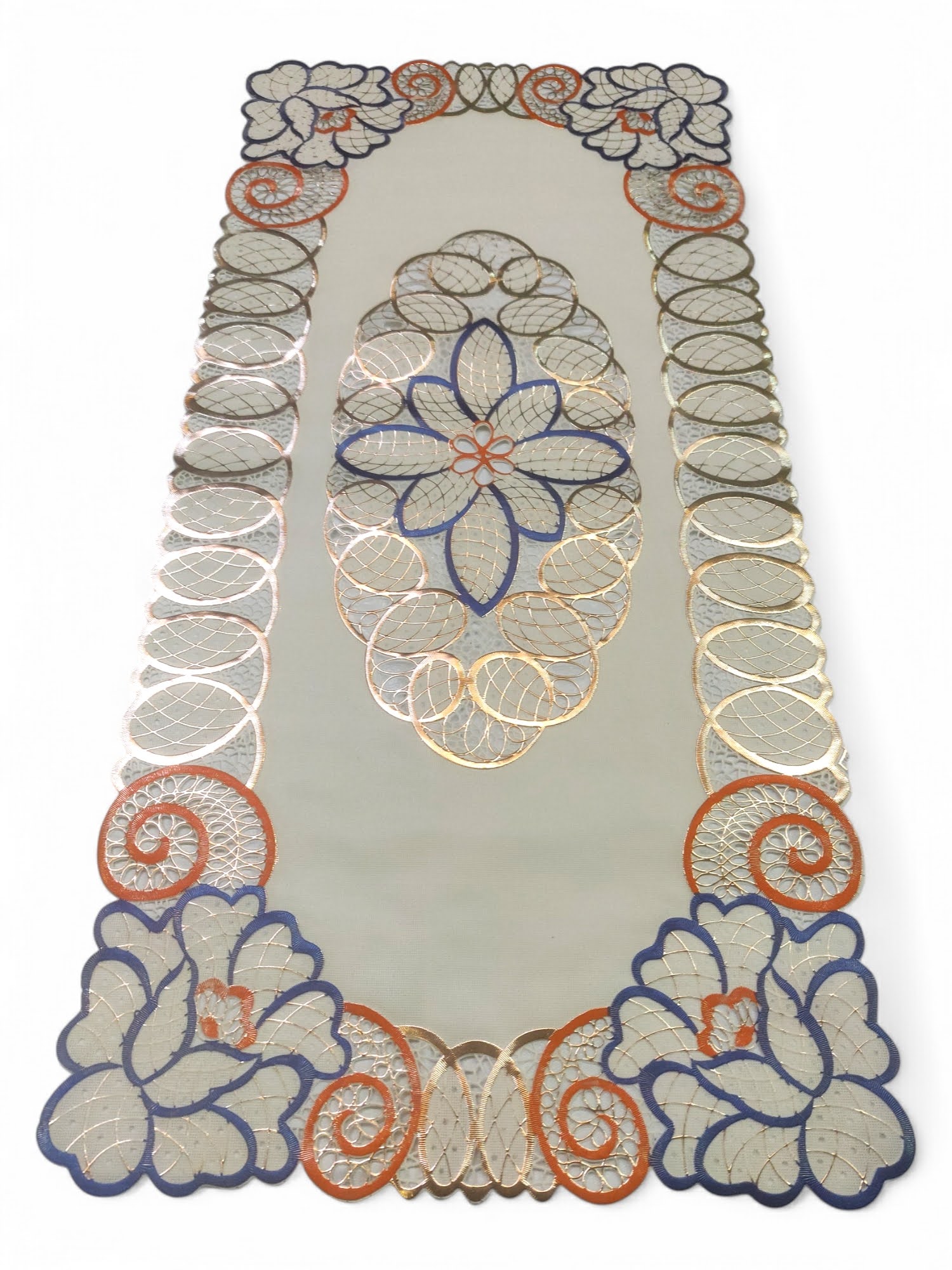 Elegant Embroidered PVC Table Runner / Runner Meja / Taplak Meja ...