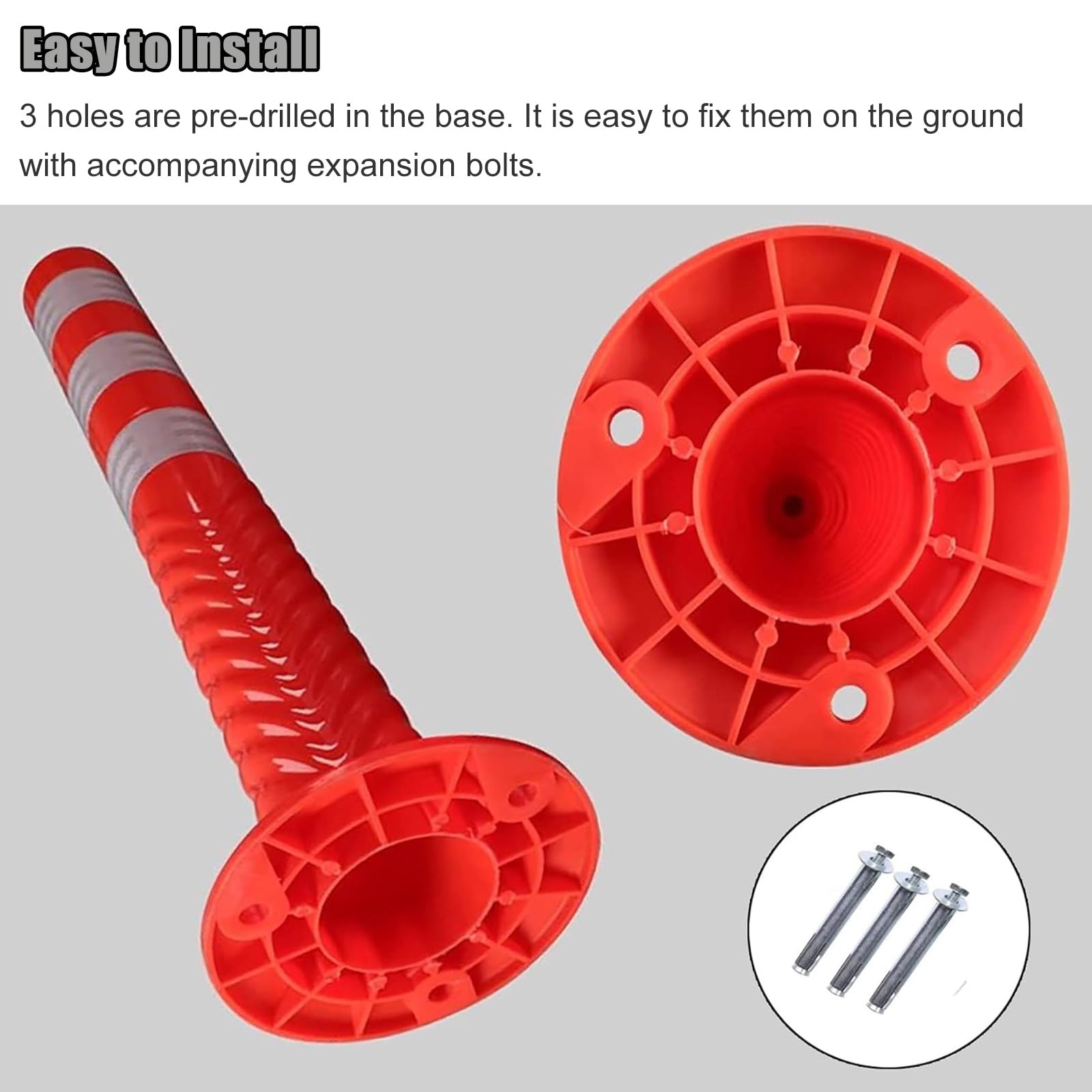 PU Safety Elastic Pole Cone Traffic Post Safety Cone Flexible Pole ...