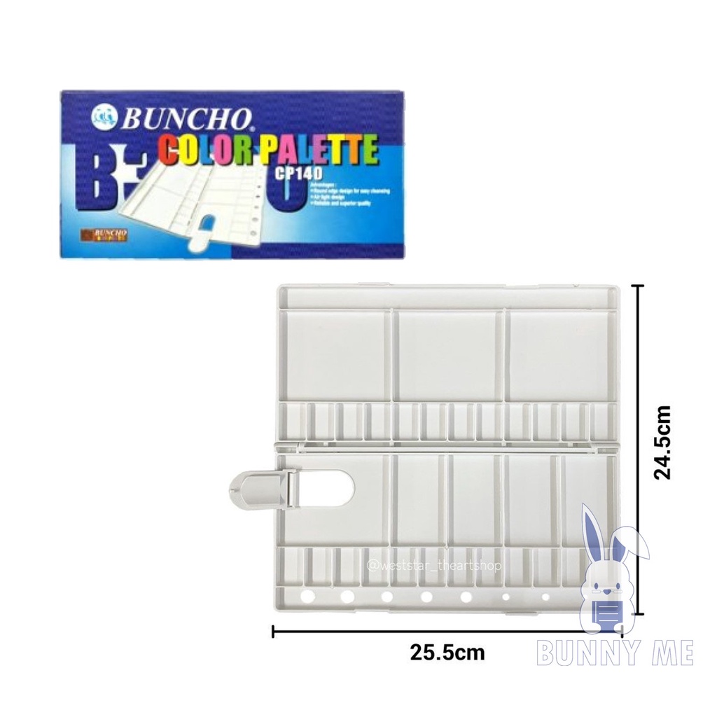 BUNCHO COLOR PALETTE PLATE CP140 PALET WARNA AIR WATERCOLOR WATERCOLOUR ...