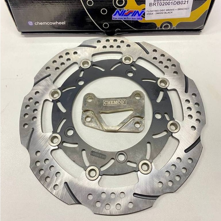 DISC PLATE NISSIN 298MM FLOATING XMAX + BRACKET X-MAX | Shopee Malaysia