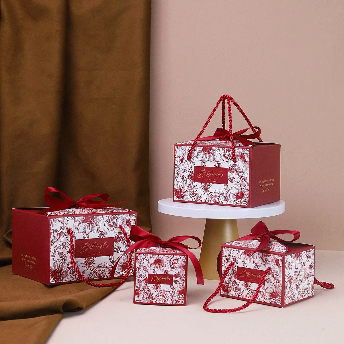 PREMIUM Kotak Telur Wedding Floral Handle Goodies Box Kotak Doorgift ...