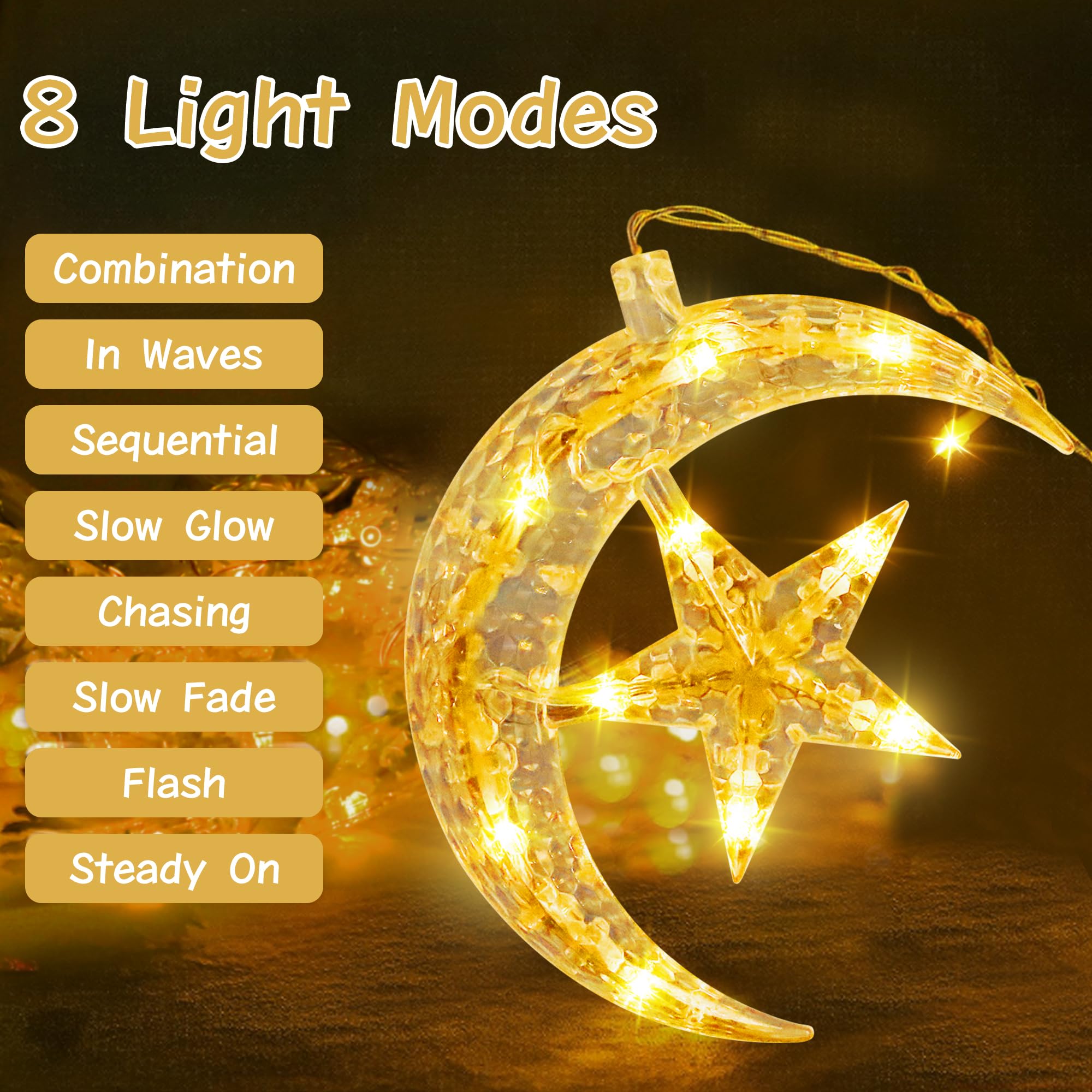 4M 138LED EID Light Lampu Raya Multicolor 8 Modes Fairy Lights Eid ...