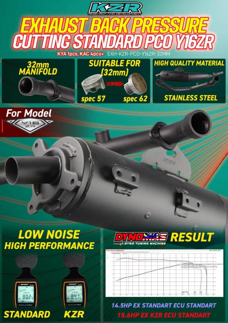 KZR EXHAUST PIPE BACK PRESSURE LC135 V8 RACING CUTTING STD 28MM Y16ZR ...
