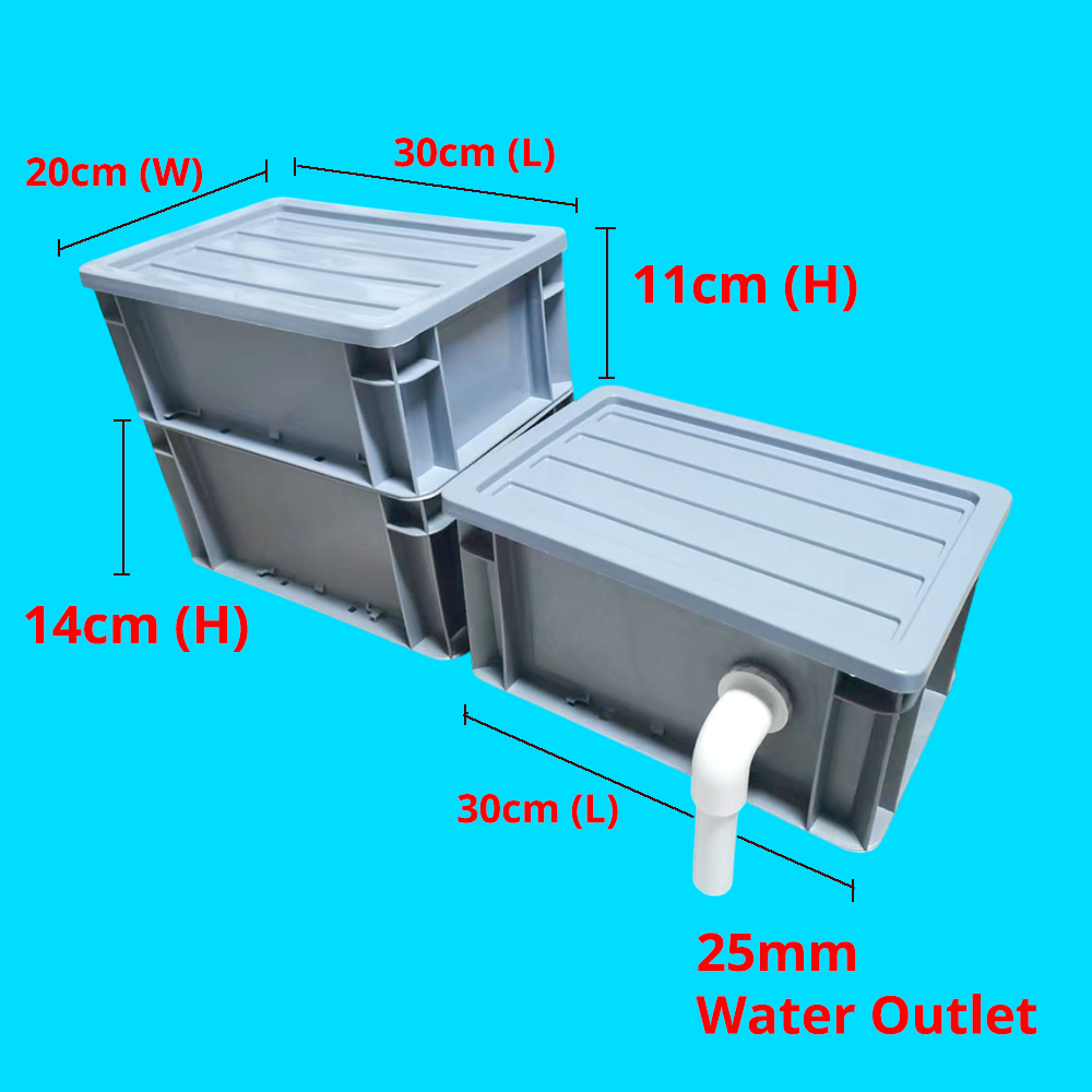 Aquarium Filter Box 2-Tier Extended Box 2T2C Filter Box Fish Tank Top ...