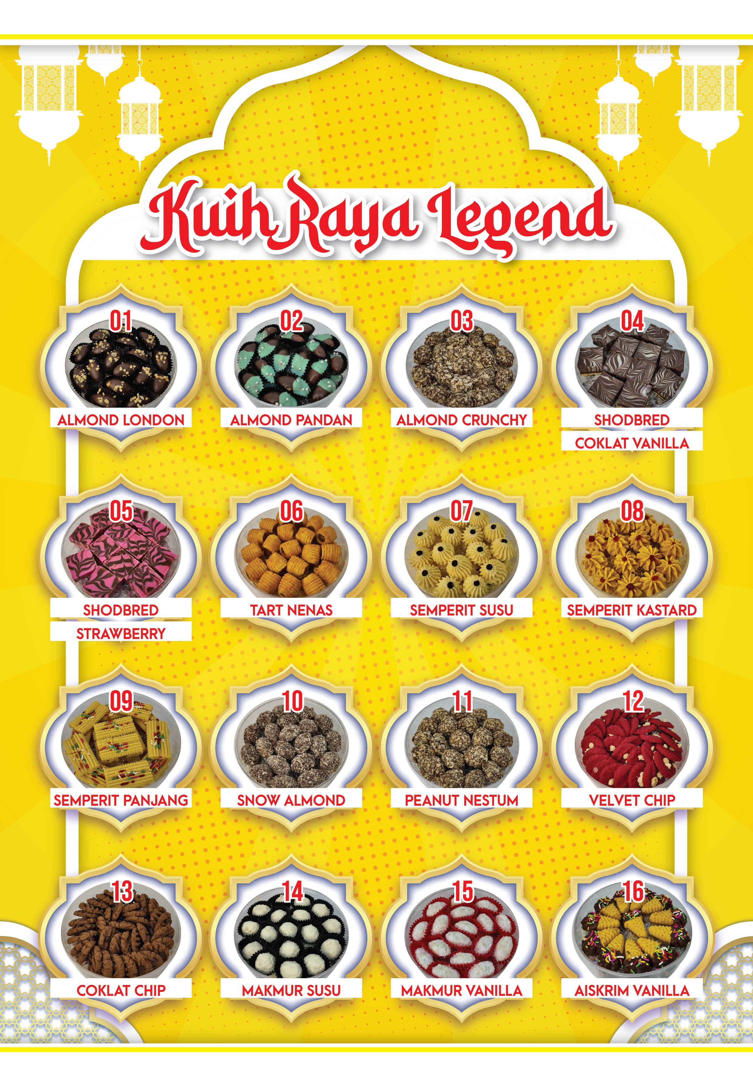 ANEKA KUIH RAYA LEGEND 2025 COMBO 4 BEKAS RM99.99 BISKUT RAYA 2025 ...