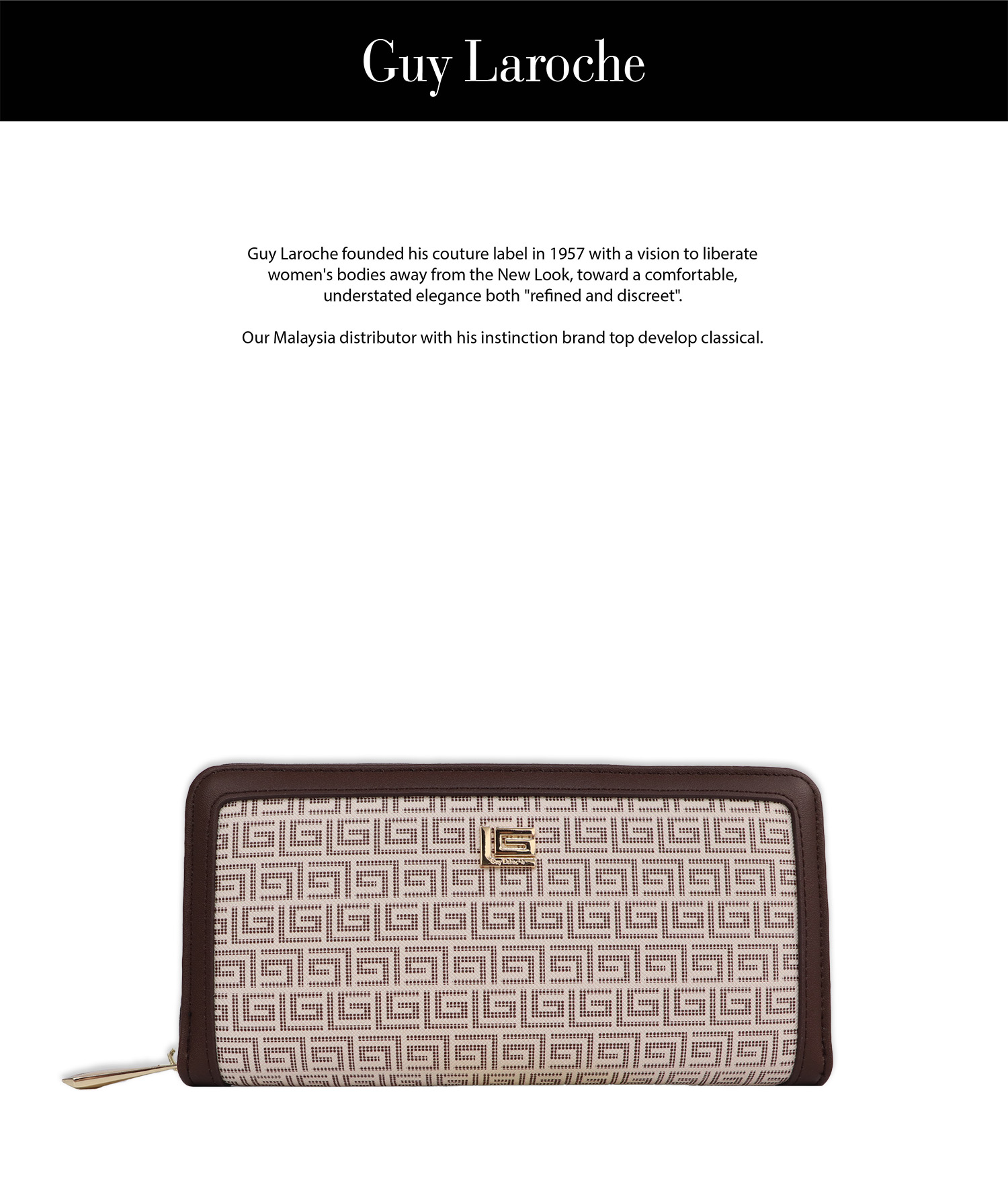 Guy Laroche GLPV Long & Short Monogram Wallet | Shopee Malaysia