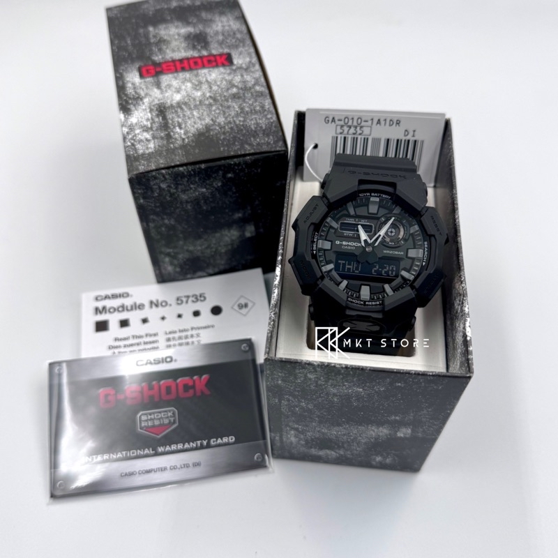 Original G-shock 10 years Battery Full Black Resin Band GA010-1A1 / GA ...