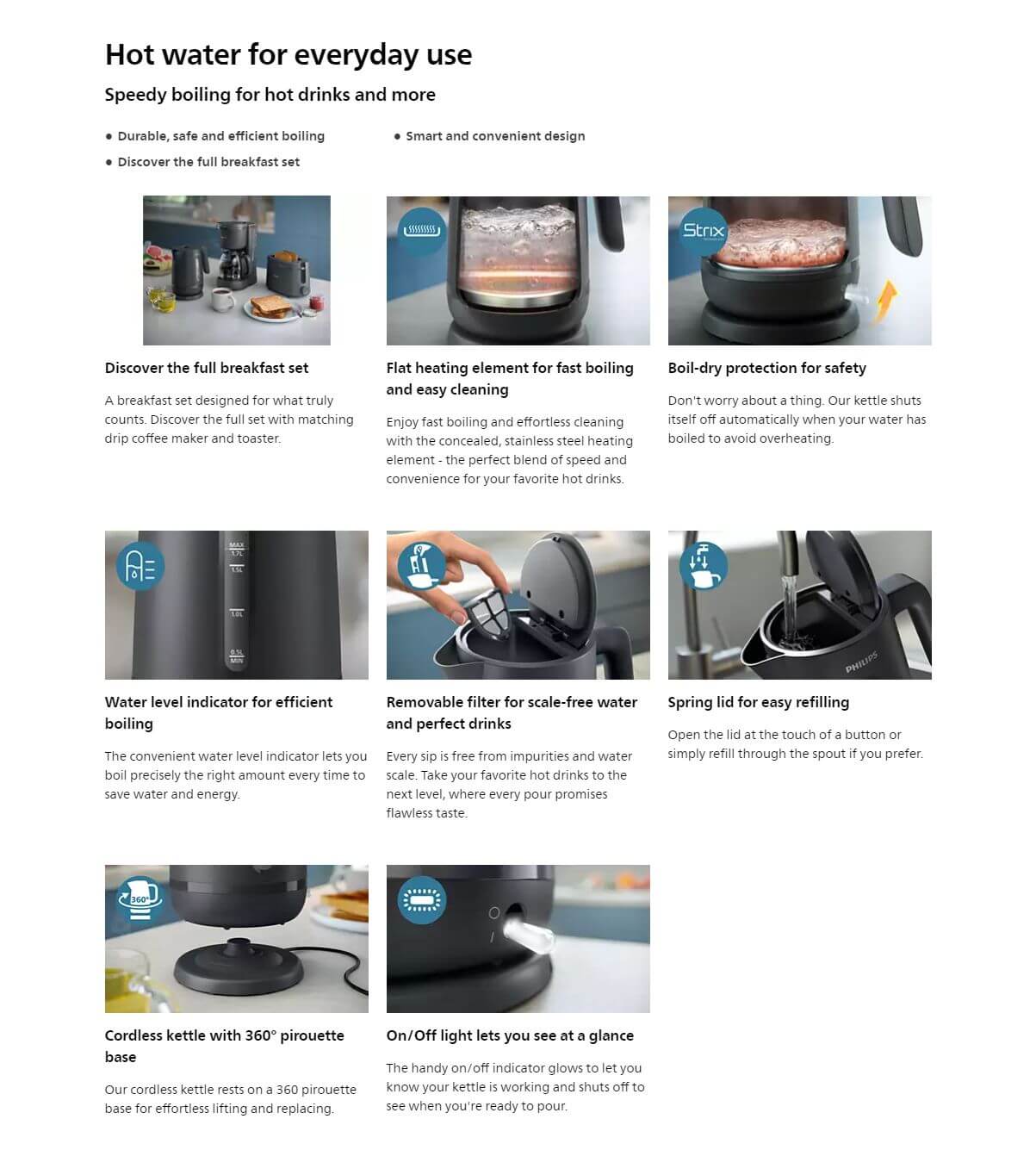 Philips HD9314/90 Kettle 1000 Series 2200W 1.7L | Shopee Malaysia