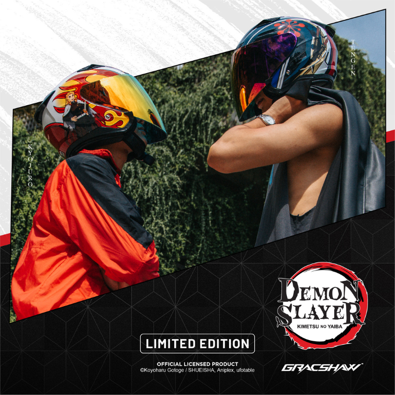 Gracshaw Demon Slayer Helmet Limited Edition G535 Gennex + Demon Slayer ...