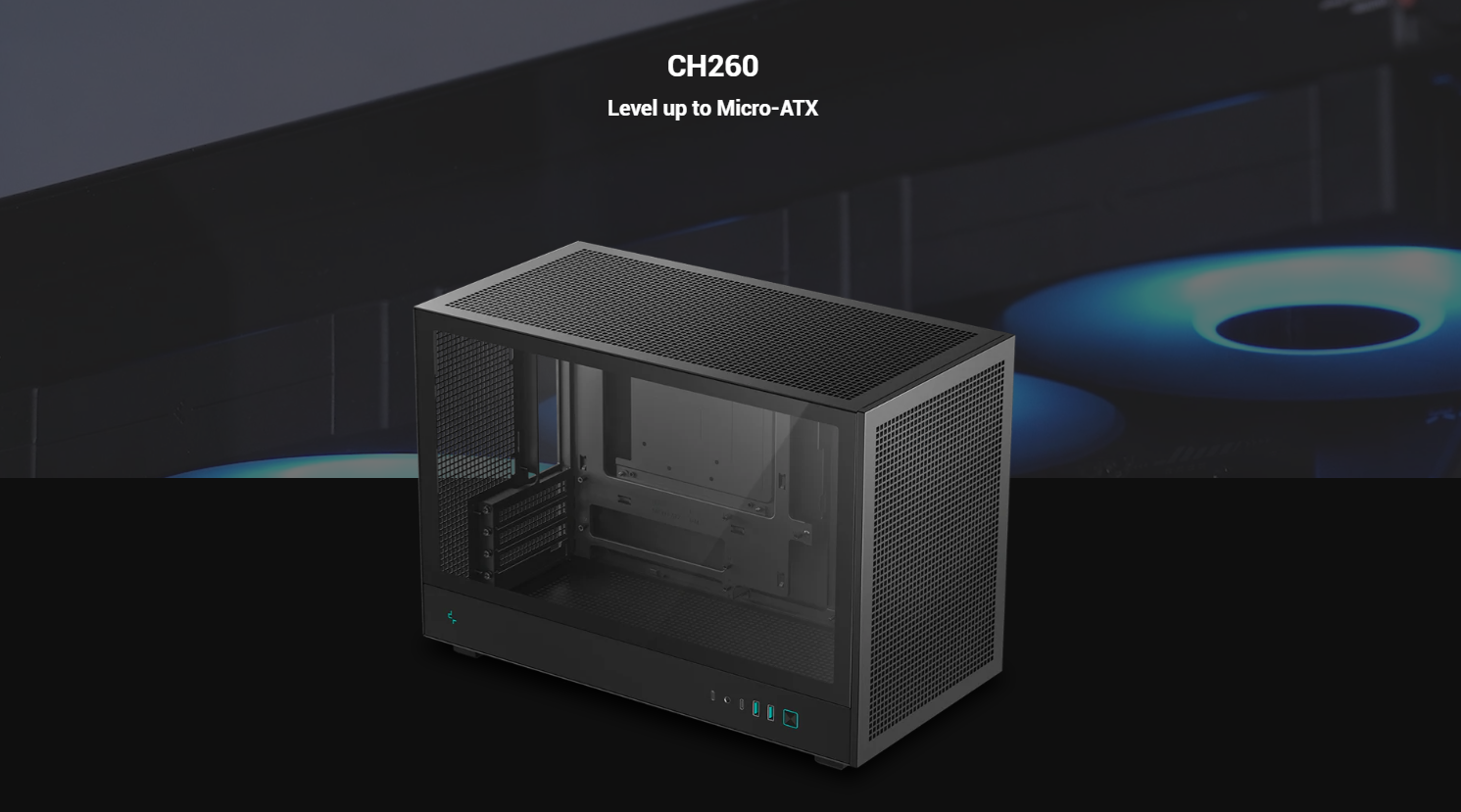 DEEPCOOL CH260 M-ATX DESKTOP PC CASE / CASING - BLACK / WHITE | Shopee ...